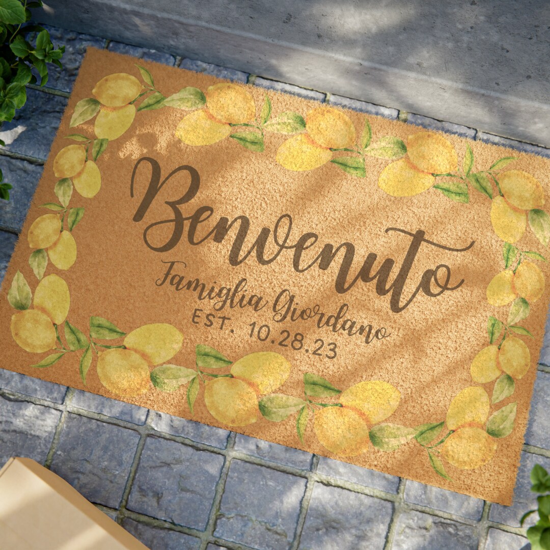 Custom Italian Welcome Mat for Italy Lover Personalized Doormat With ...