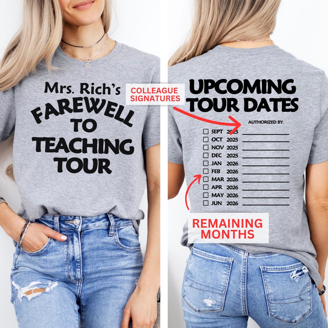 Teacher Retirement Countdown Shirt: Colleague Gift, End of School Tee ...