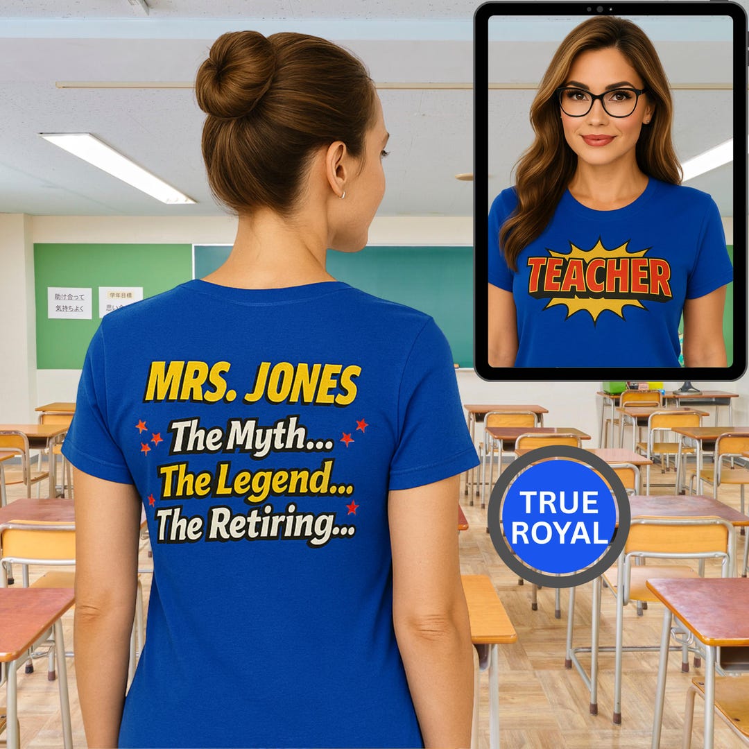Superhero Teacher Retirement Shirt: Funny Colleague Gift - Etsy