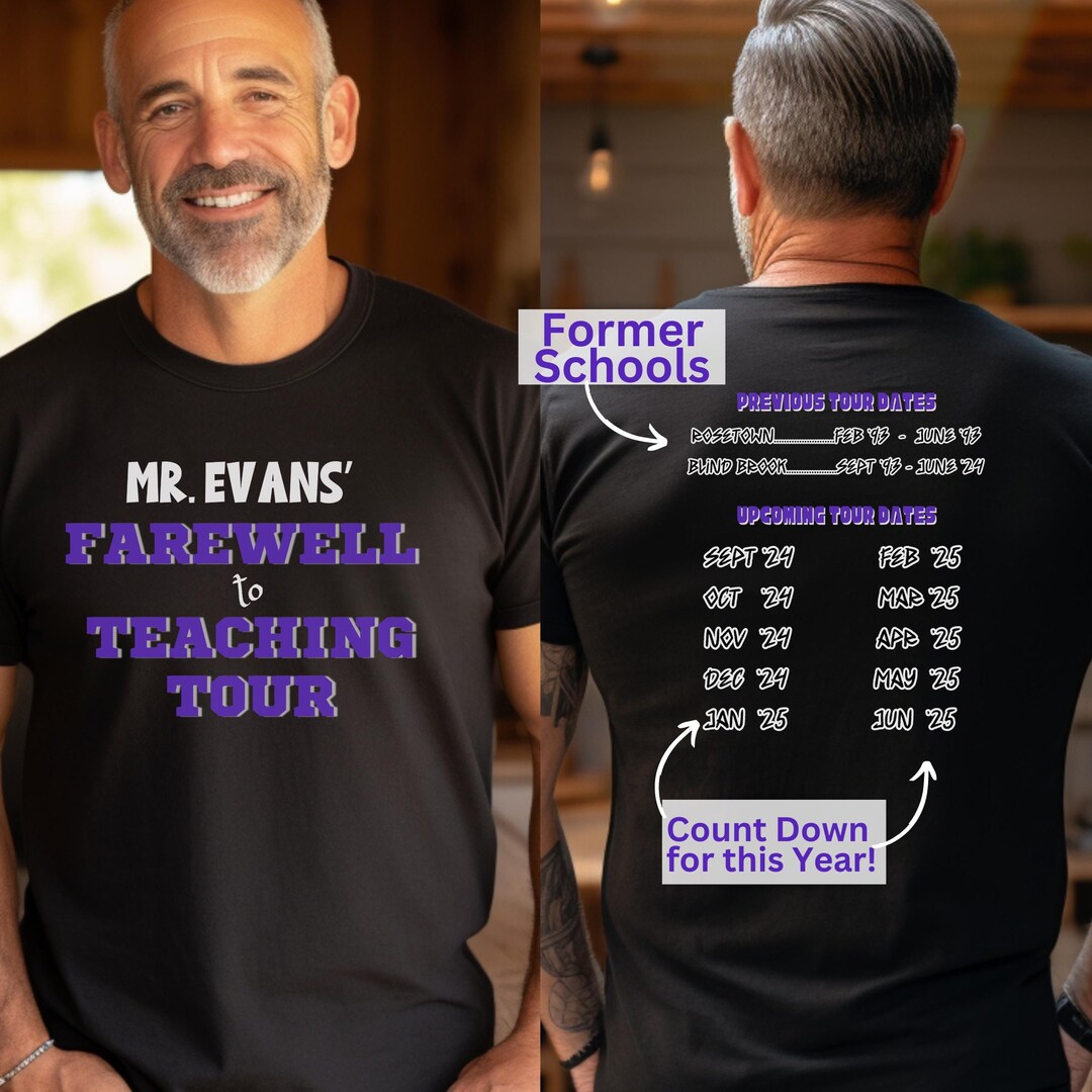 Custom Retirement Countdown T-shirt for Farewell to Teaching Retirement ...