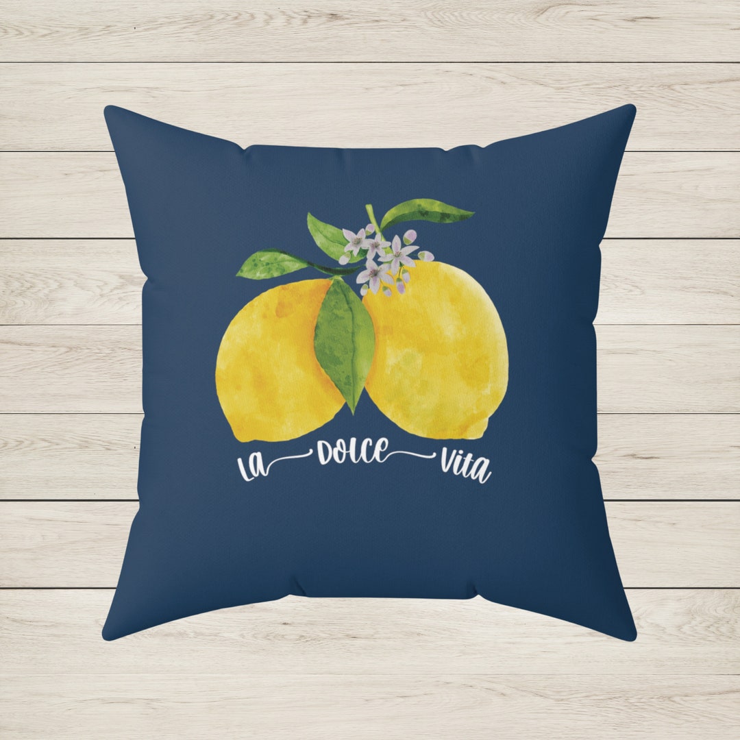 Lemon Throw Pillow Italy-themed Cushion Pillow for Living Room Sofa ...