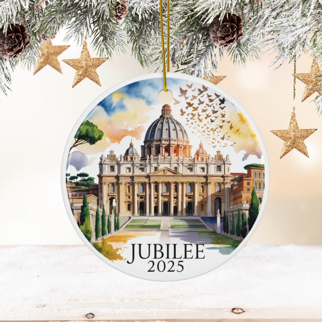 Jubilee 2025 Rome Ornament: Vatican Watercolor Christmas Decor - Etsy
