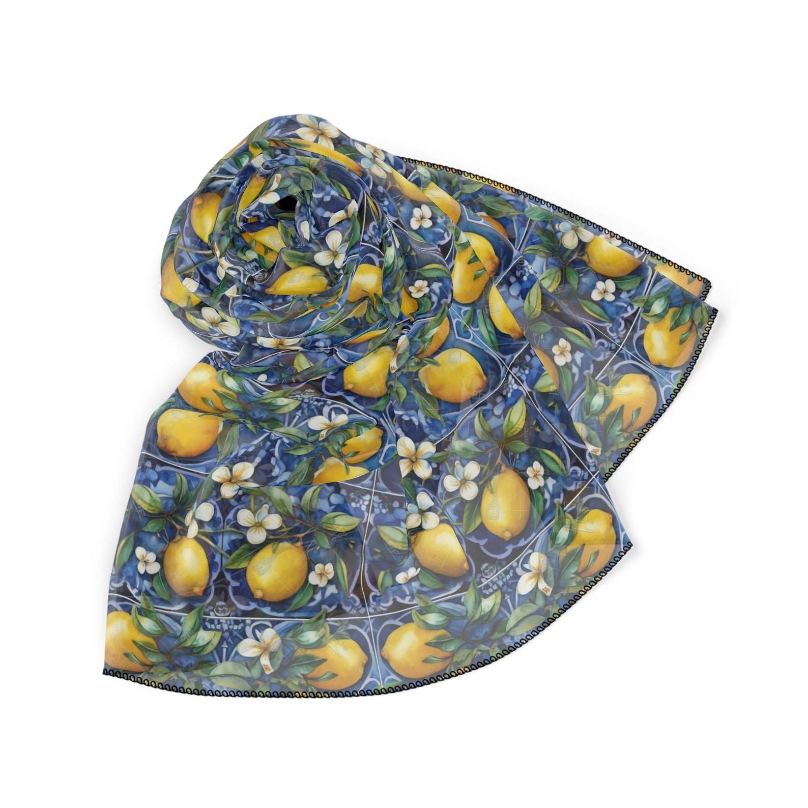 Amalfi Coast-inspired Scarf Stylish Lemon-themed Fashion - Etsy
