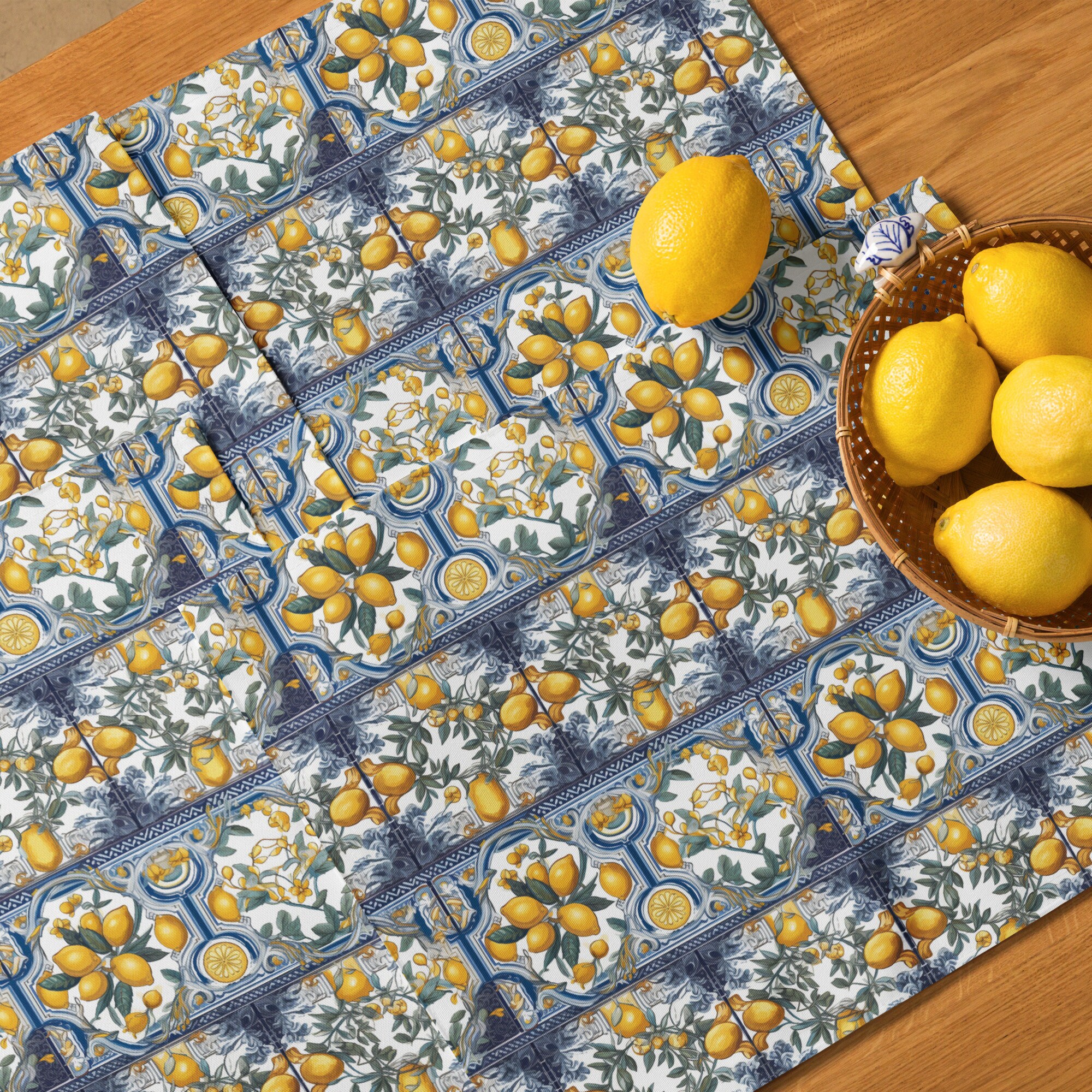 Stylish Positano Placemat Set, Coastal Inspired Dining Decor, Elegant ...