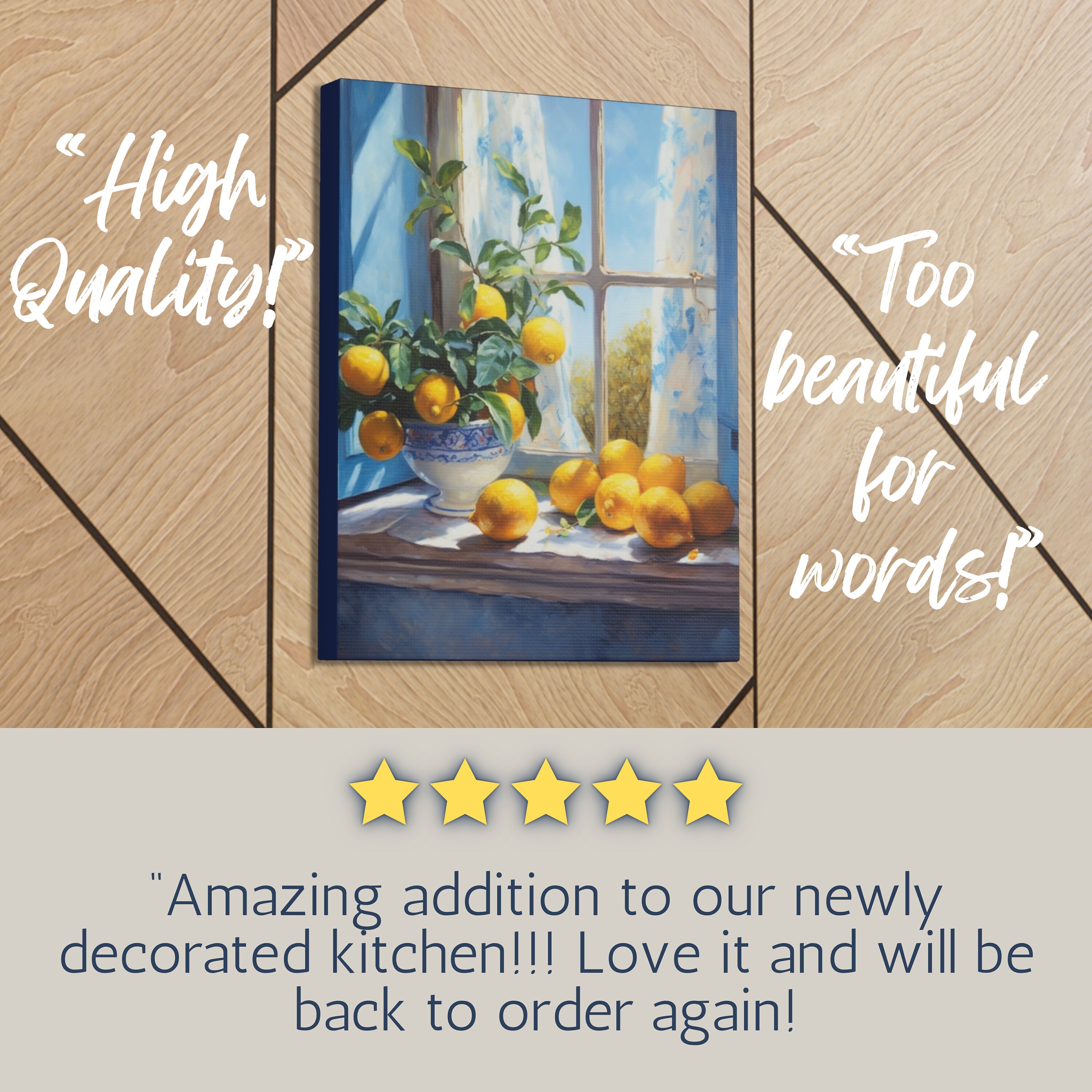 Pretty Lemon Wall Art With Amalfi Style Scene of Lemon Window Wall ...