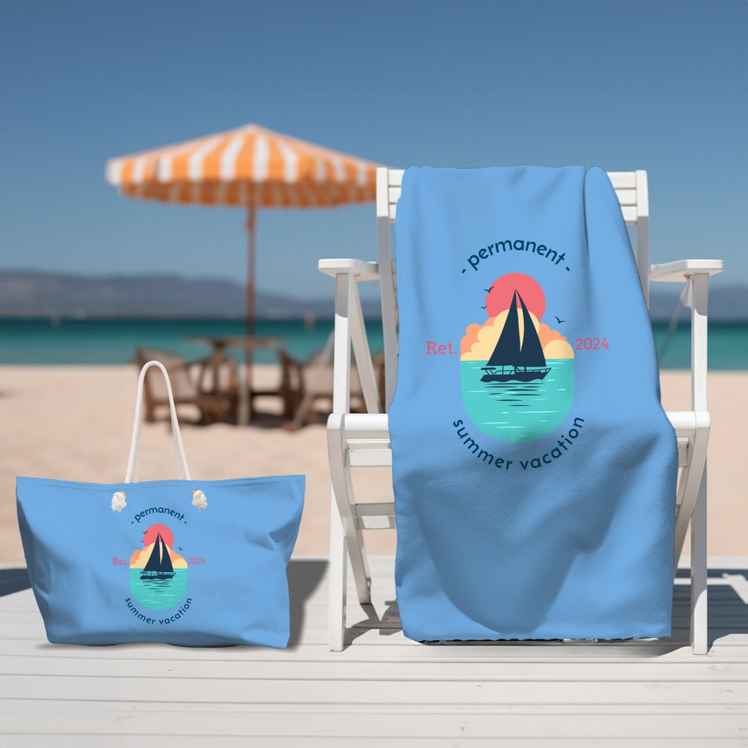 Teacher Retirement Beach Bag and Towel Combo Gift Set for End of School ...