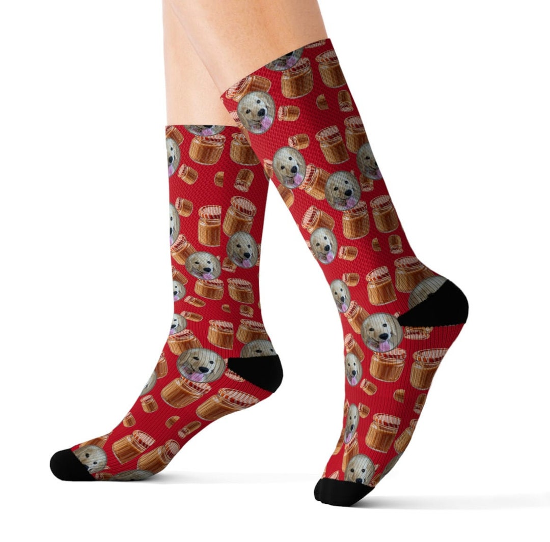 Personalized Dog Face Socks, Warm Dog Photo Socks, Custom Pattern Dog ...