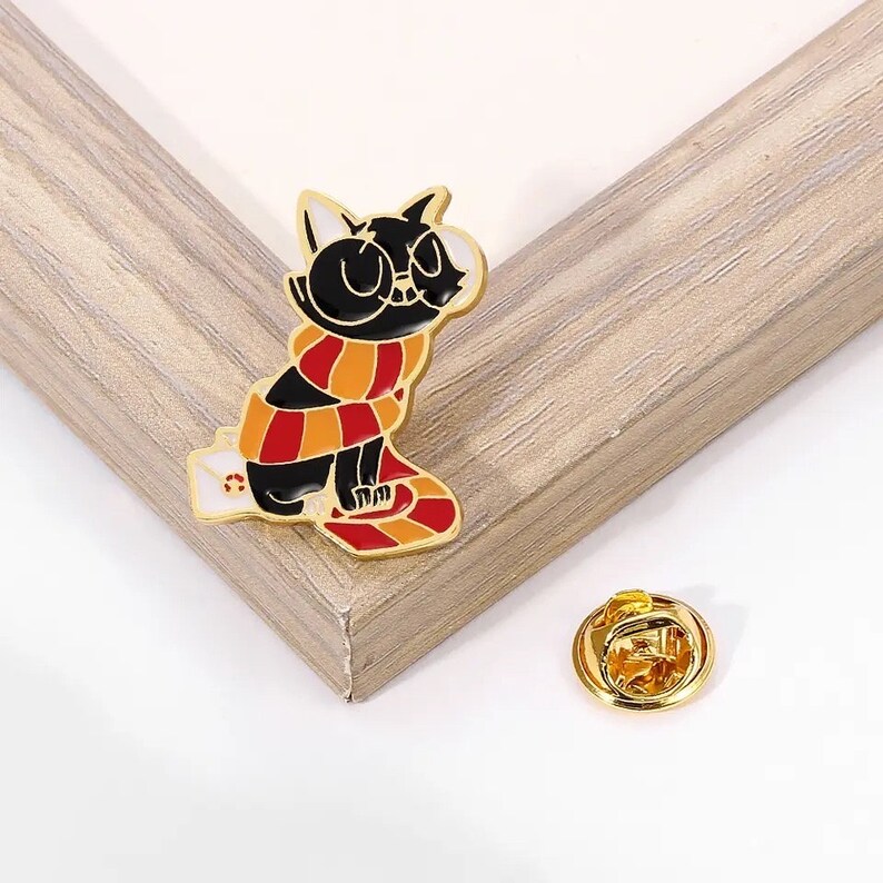 Gryffindor Harry Potter Cat Enamel Pin Film Pins Badge - Etsy