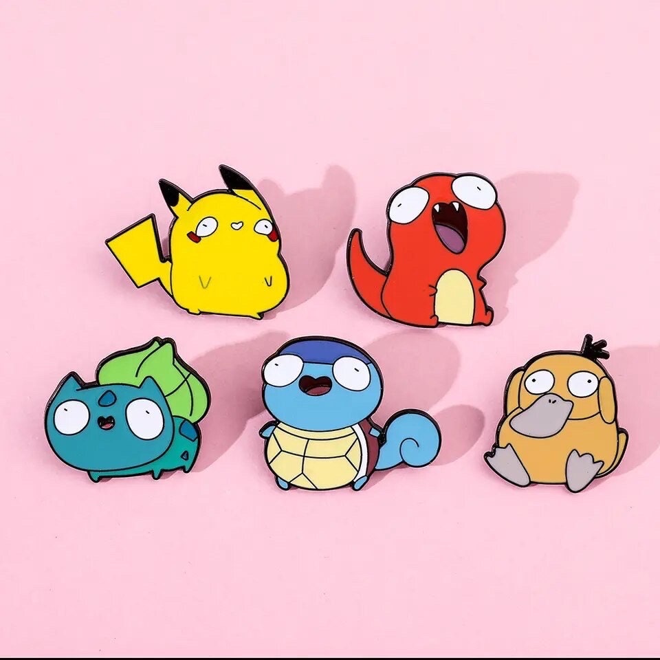 Derpy Pokemon Enamel Pin Pokémon Pins Set Badge Metal Brooch - Etsy