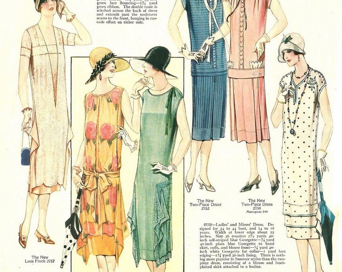 1908' Elegant Dancing Frocks Patterns Page From the Pictorial Review ...