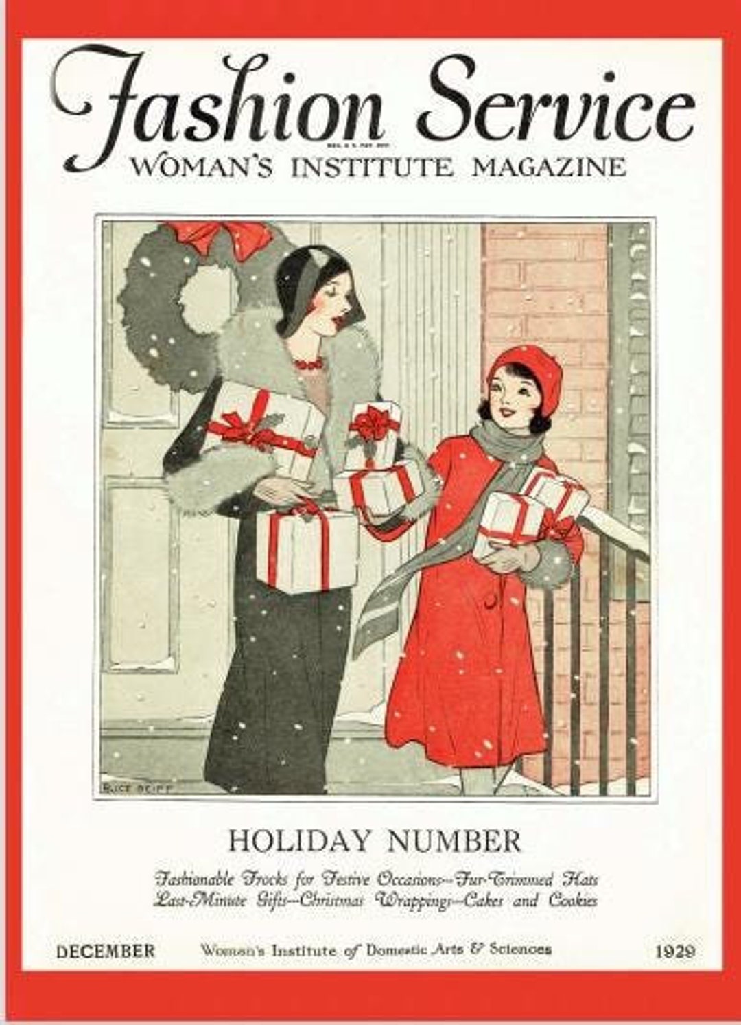 Vintage 1929 Fashion Magazine/ Digital Download Copy/ Dated December ...