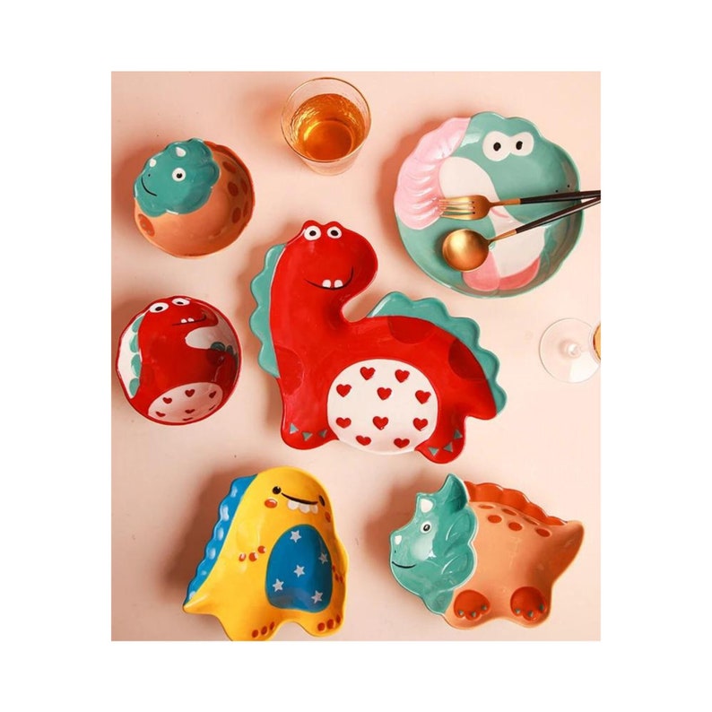 Handmade Ceramic Healthy Tableware Personality Cartoon Bowl / Cute ...