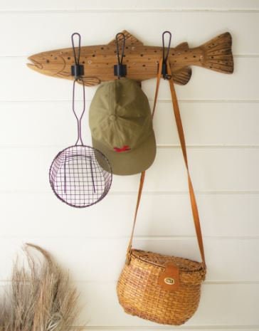 Wooden Trout Coat Rack - Etsy