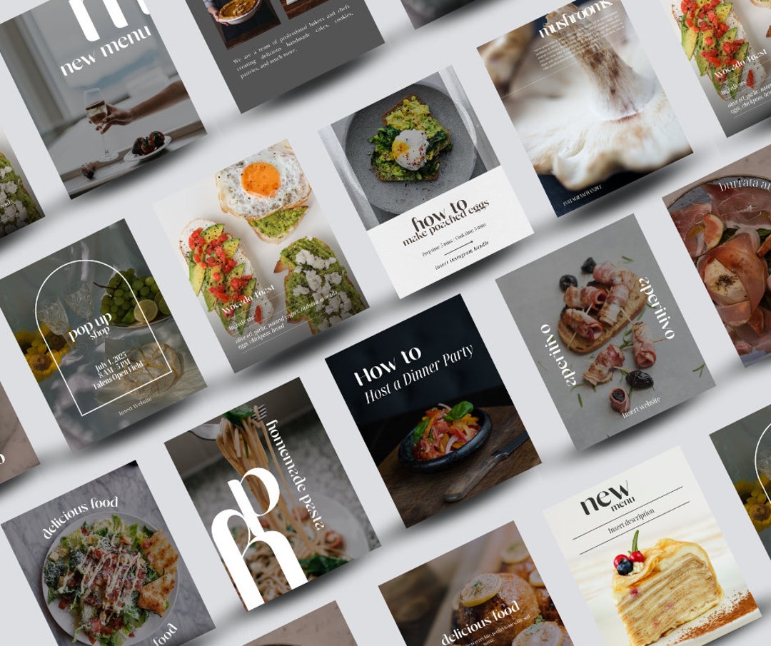 Instagram Templates for Restaurant Businesses - Etsy