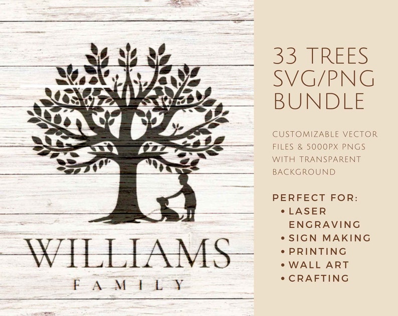 Family Tree SVG Bundle: Customize Your Decor With Personalized ...