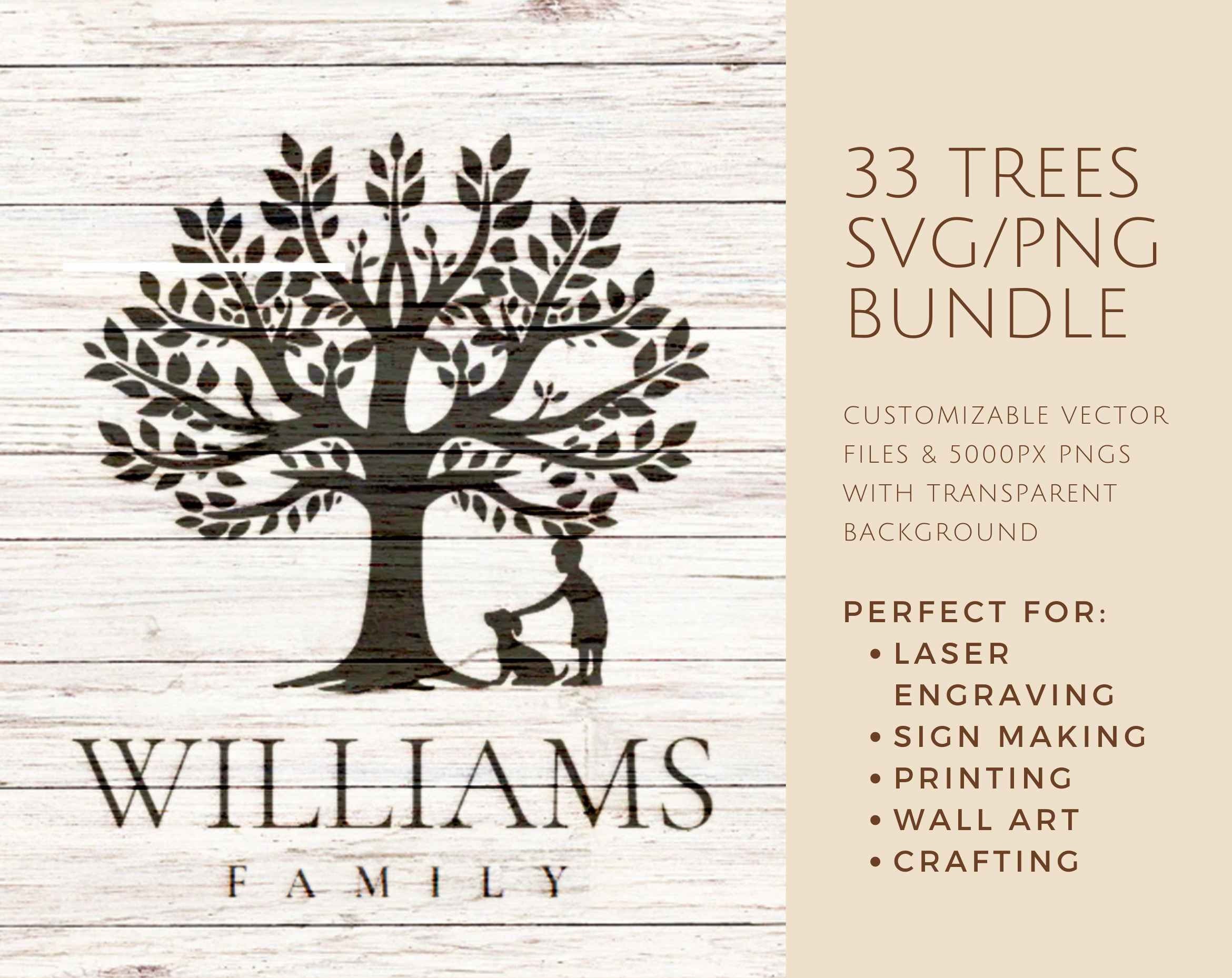 Family Tree SVG Bundle: Customize Your Decor With Personalized ...