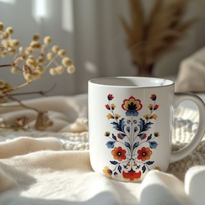 Folk Art Flowers Clipart Bundle, 17 Scandinavian Floral Porcelain ...