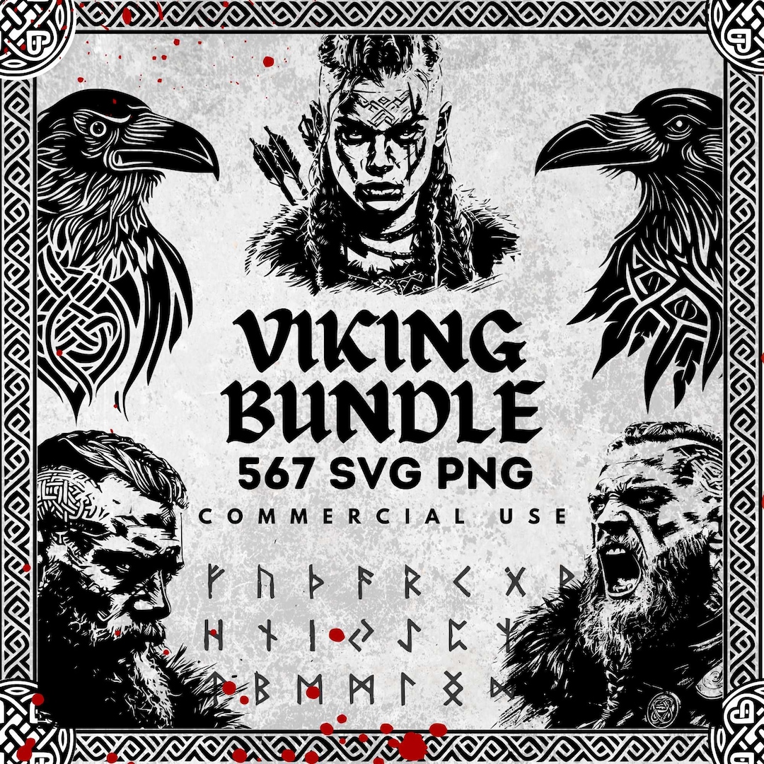Ultimate Viking SVG PNG Bundle: 567 Vector Files for Laser Cutting ...