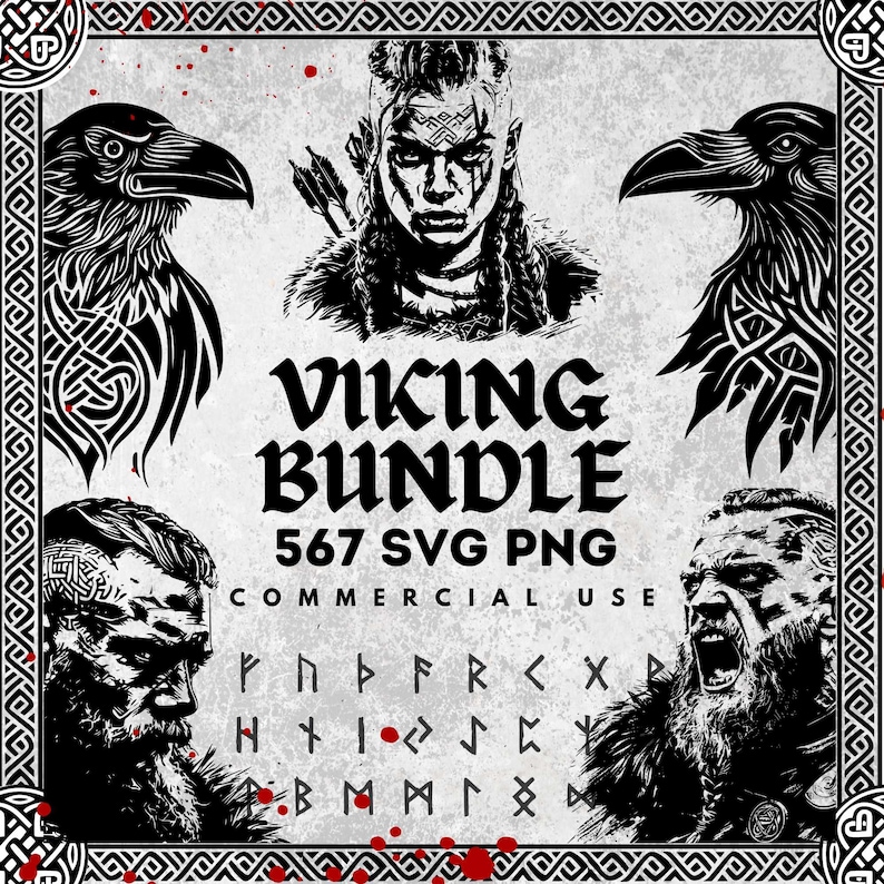 Wikinger SVG PNG Bundle: 567 Vektor-Dateien zum Laserschneiden, Cricut ...