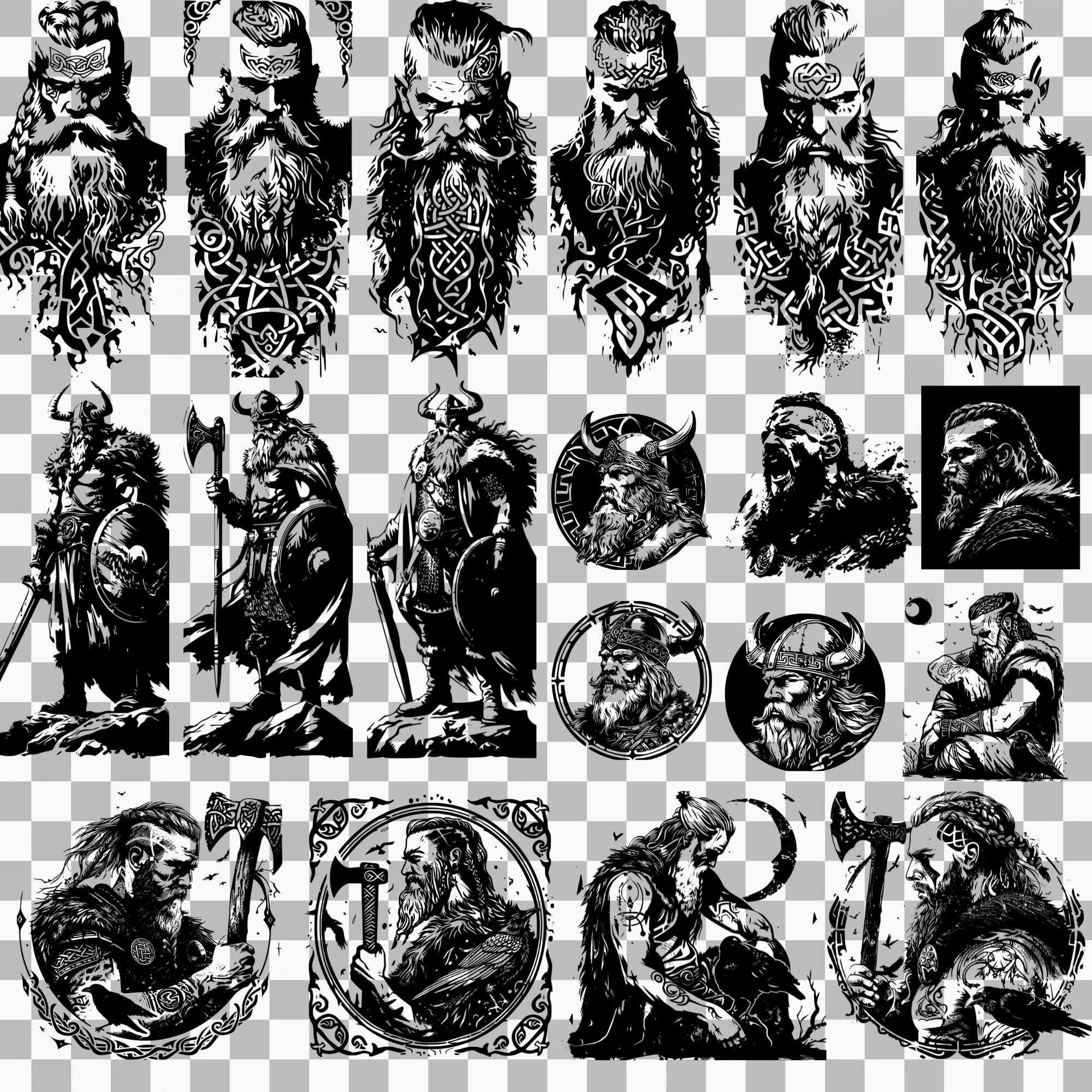 Ultimate Viking SVG PNG Bundle: 567 Vector Files for Laser Cutting ...