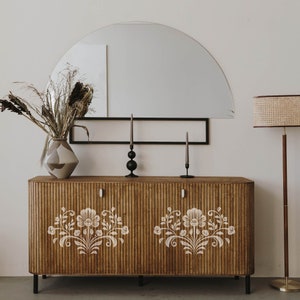 Scandi SVG Stencils, 28 Delft Blue Folk Art Floral Bouquets and Footer ...