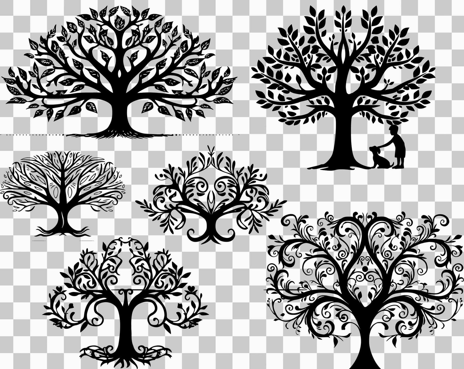 Family Tree SVG Bundle: Customize Your Decor With Personalized ...