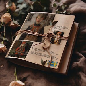 Swedish Yuletide Folk Art Papercraft Image Bundle Christmas Fairytale ...