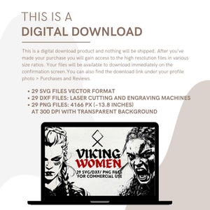 Viking Women Warrior SVG Bundle, Norse Female Designs (digital Download ...