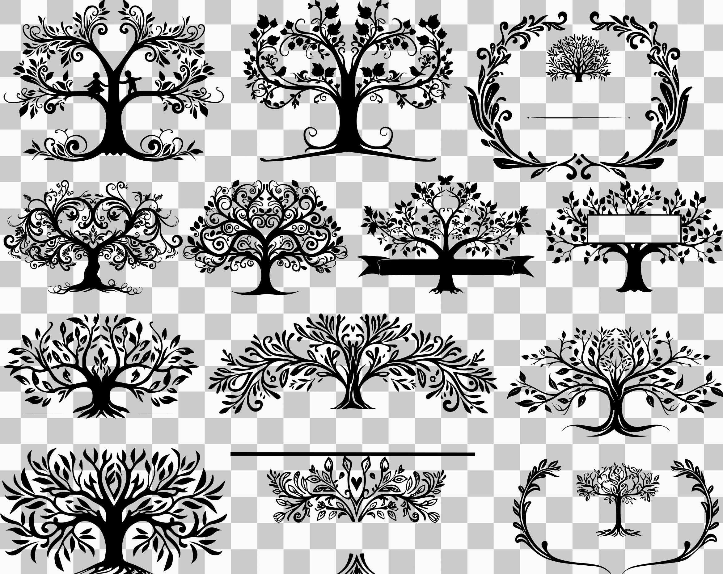 Family Tree SVG Bundle: Customize Your Decor With Personalized ...