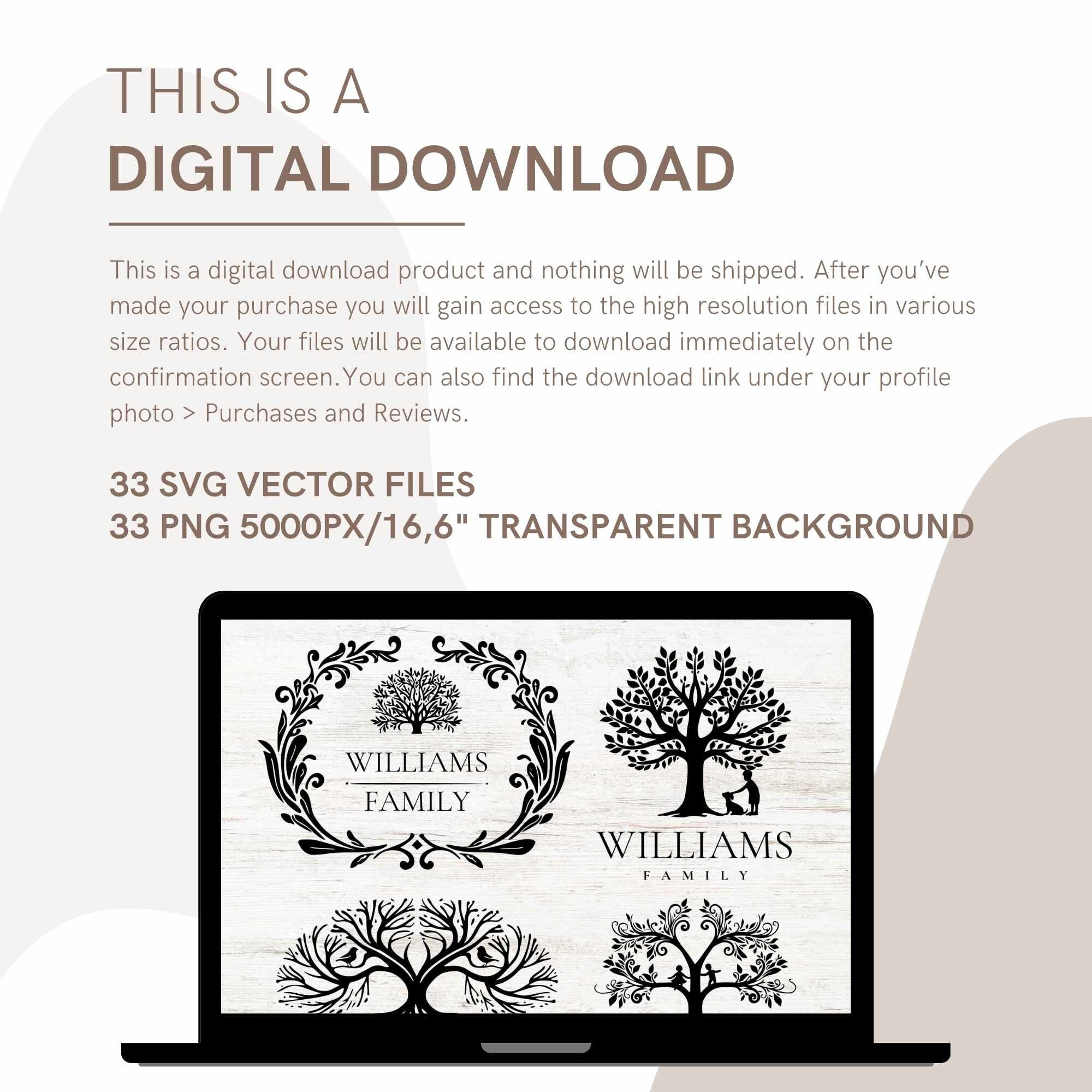 Family Tree SVG Bundle: Customize Your Decor With Personalized ...