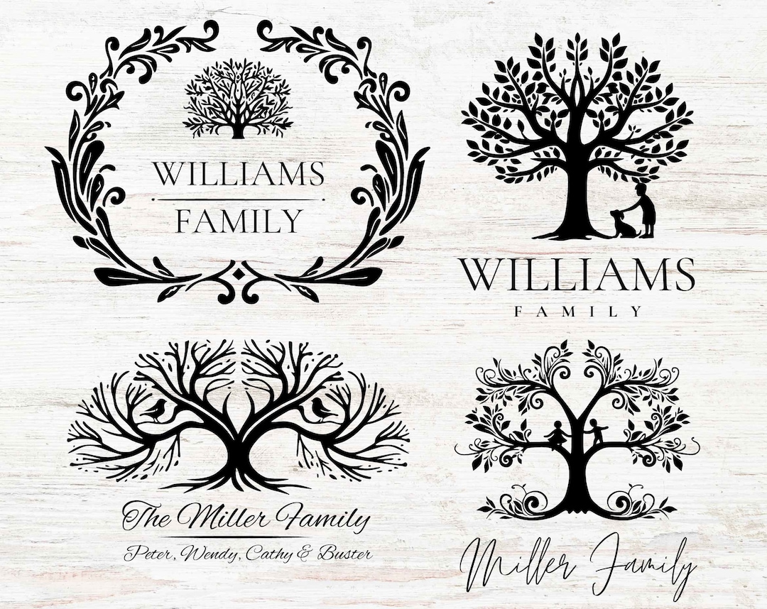 Family Tree SVG Bundle: Customize Your Decor With Personalized ...