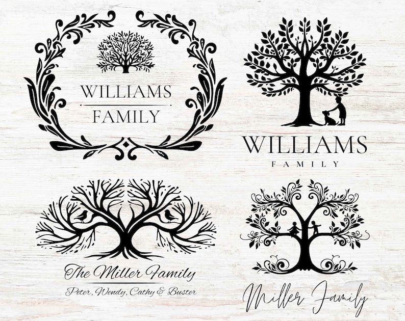 Family Tree SVG Bundle: Customize Your Decor With Personalized ...
