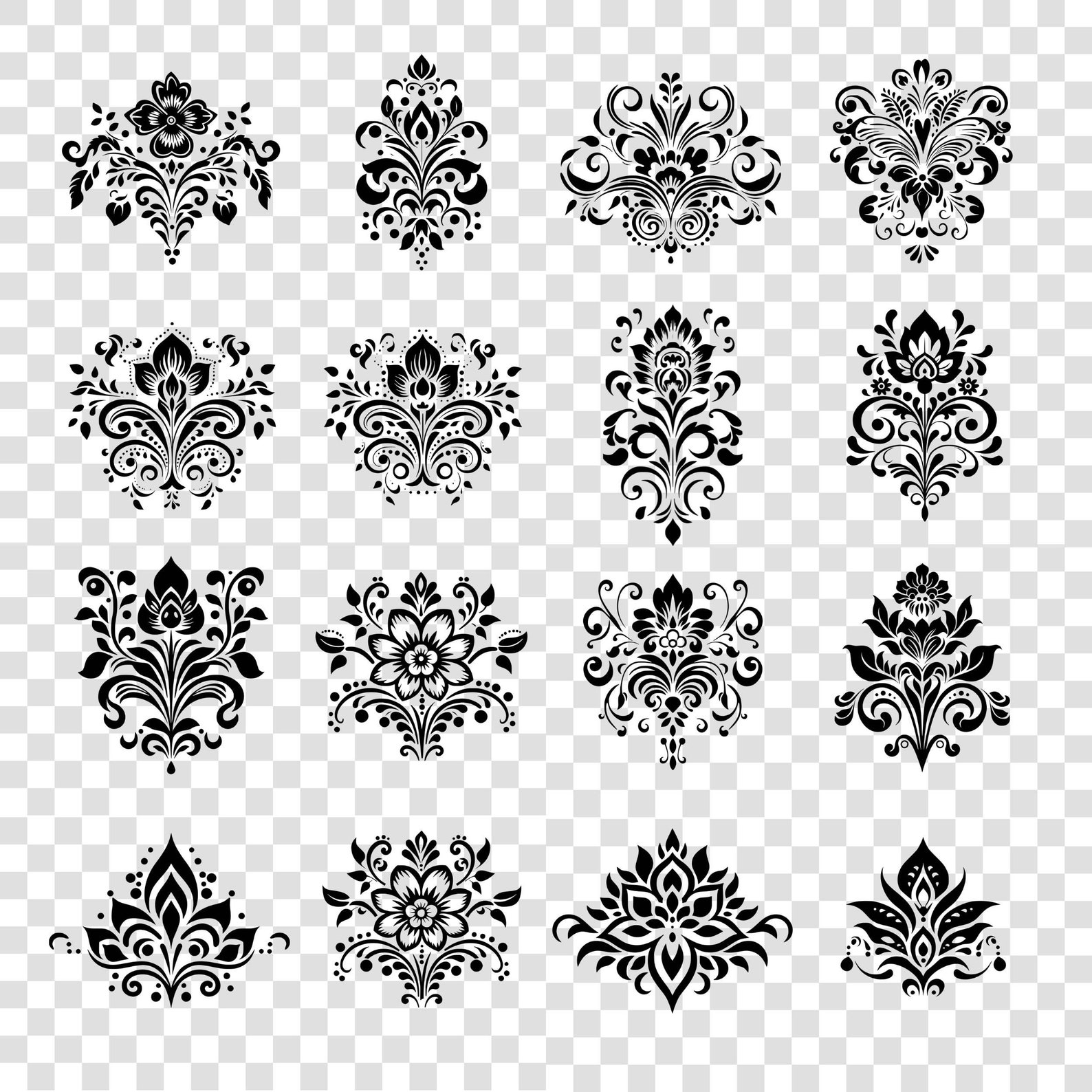 Mehndi SVG Bundle With Henna Stencil, 31 Henna Designs Digital and ...