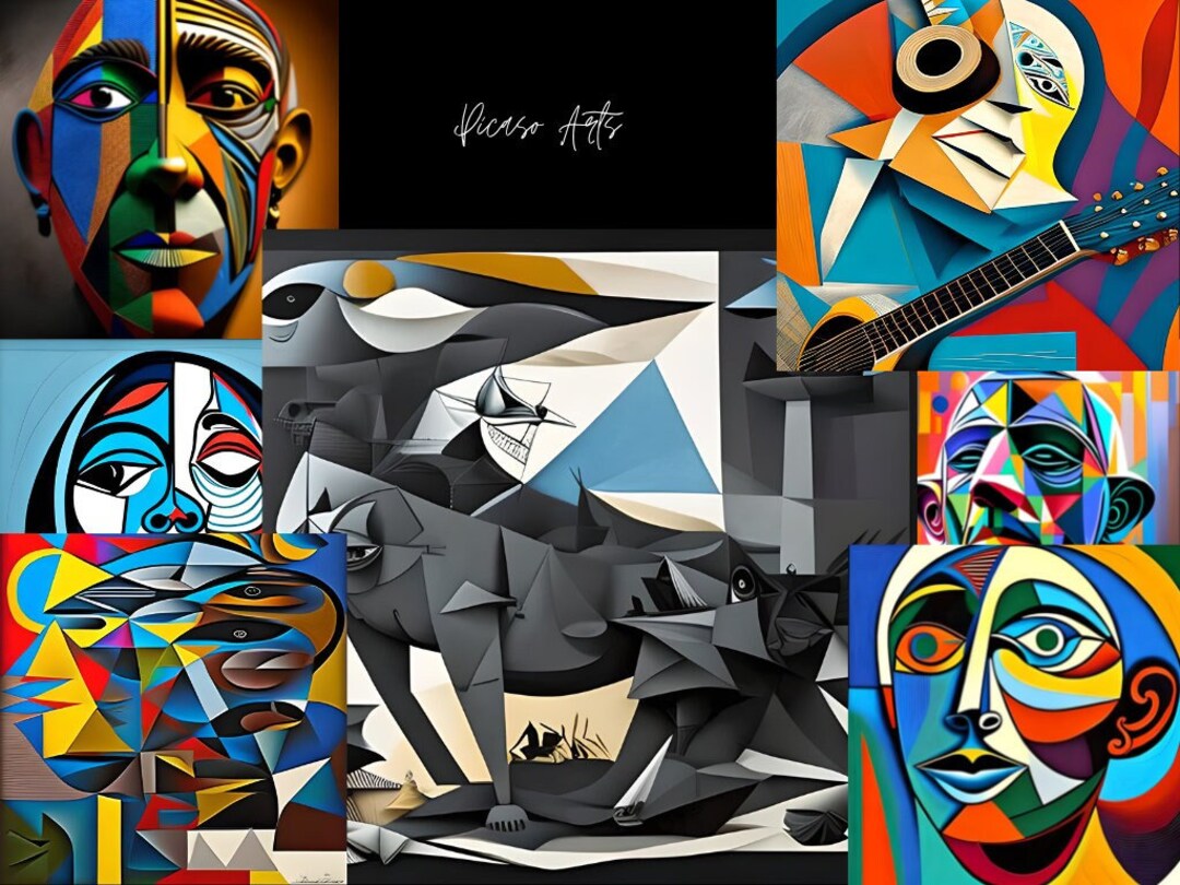 Picasso Digital Art With Modern Design and Colors - Etsy