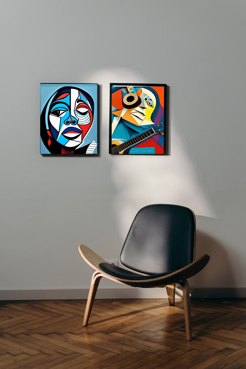 Picasso Digital Art With Modern Design and Colors - Etsy