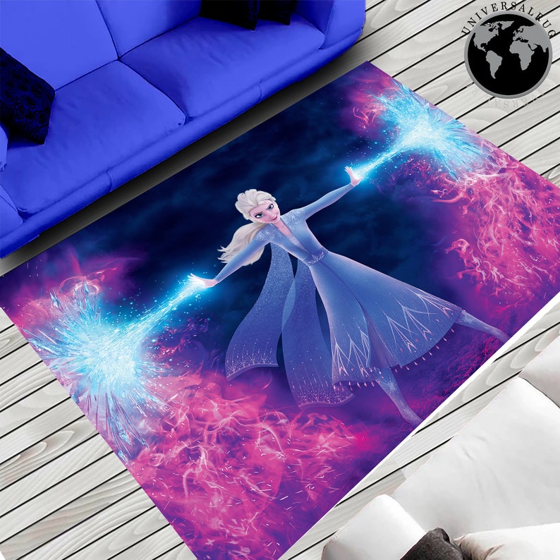 Elsa Rug, Power Rug, Princess Rug, Frozen Queen Rug, Queen Rug, Girls ...