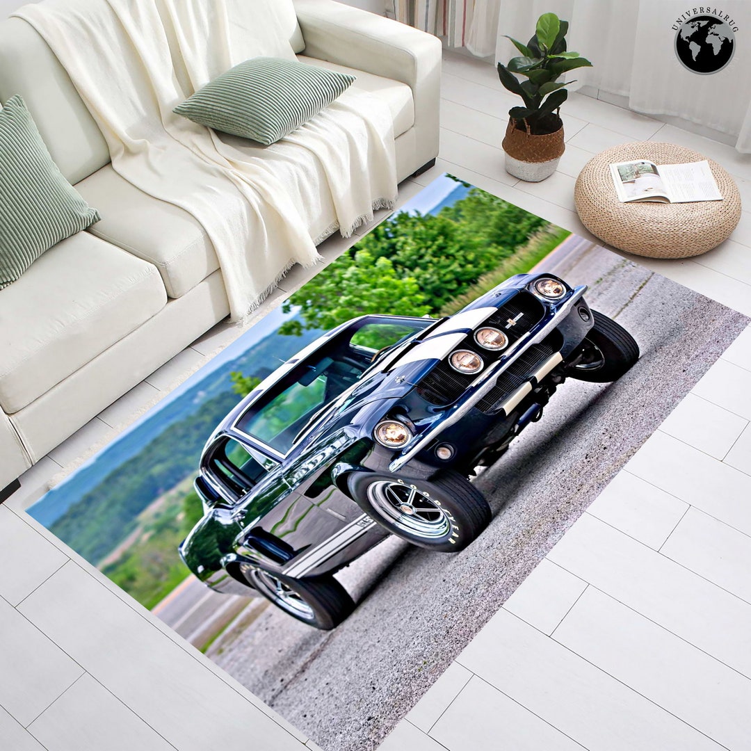 Ford Mustang Shelby Rug,car Lovers Rug, Cool Rug,car Gift Rug, Garage ...