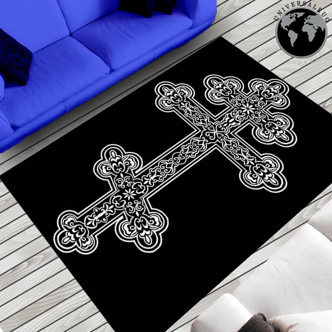 Sign of the Cross Rug, Christian Rug, Catholic Art Rug, Christian Art ...