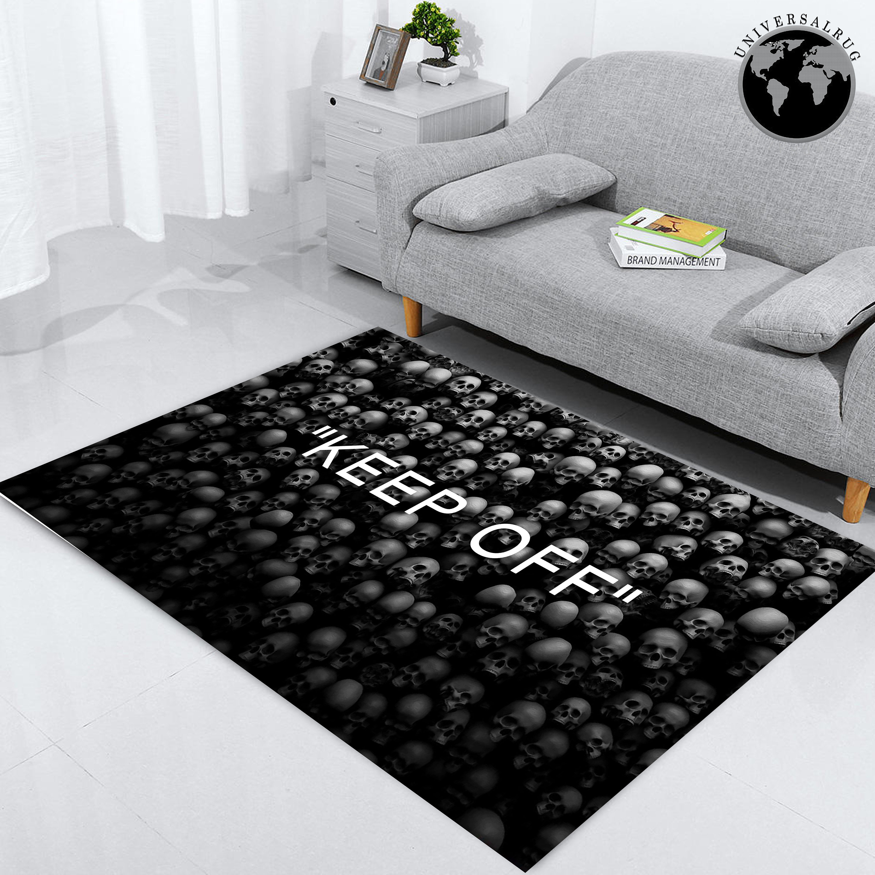 Skull Keep off Rug, Keep off Rug, Skull Rug, Keep Rug, Evil Skull Rug ...