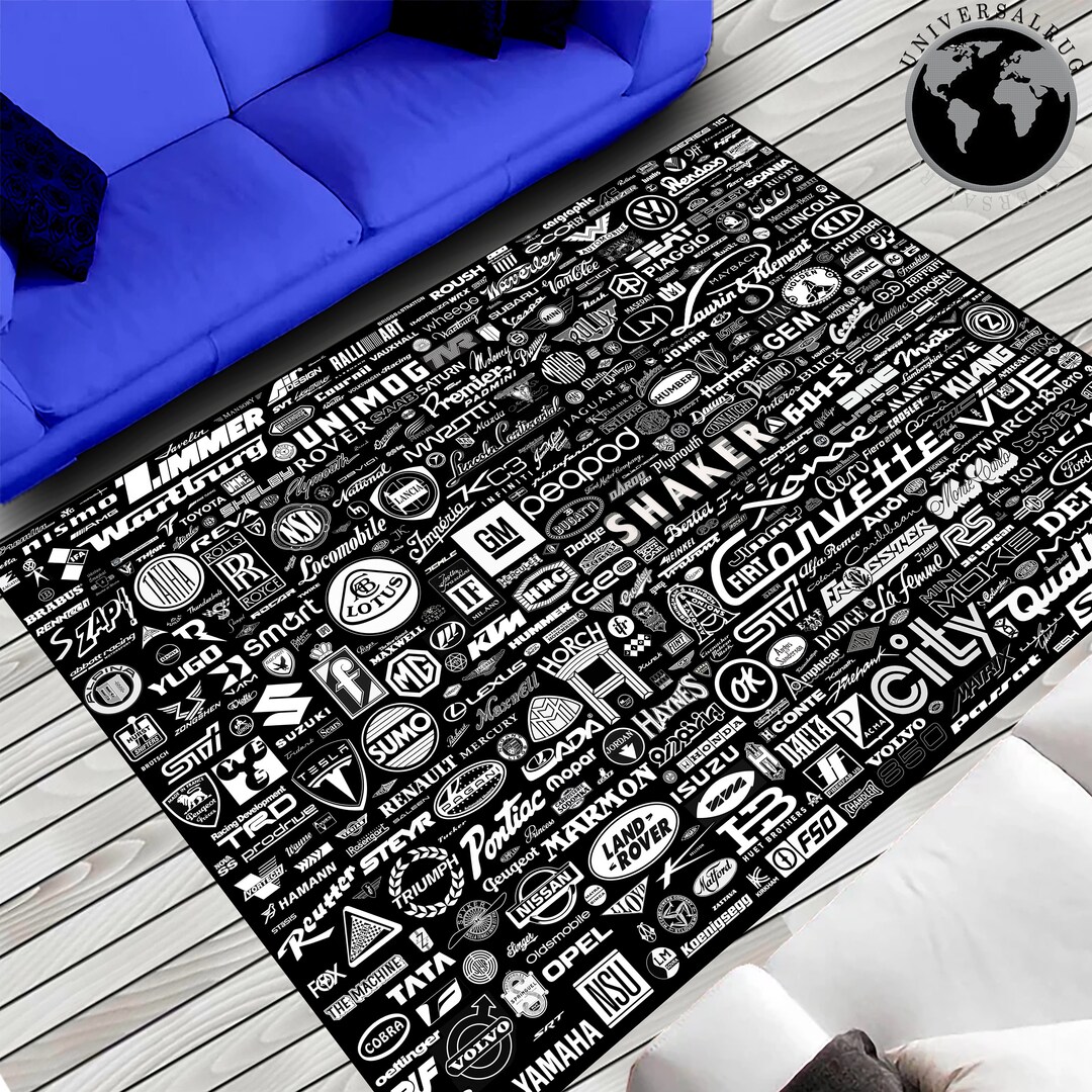 Car Rug, Logo Rug, Car Logo Rug, Personalized Rug, Aesthetic Rug, Area ...