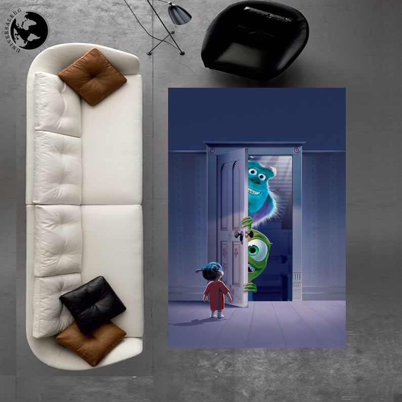 Monster Rug, Cartoon Monster Rug, Cartoon Rug, Cute Monster Rug, Alien ...