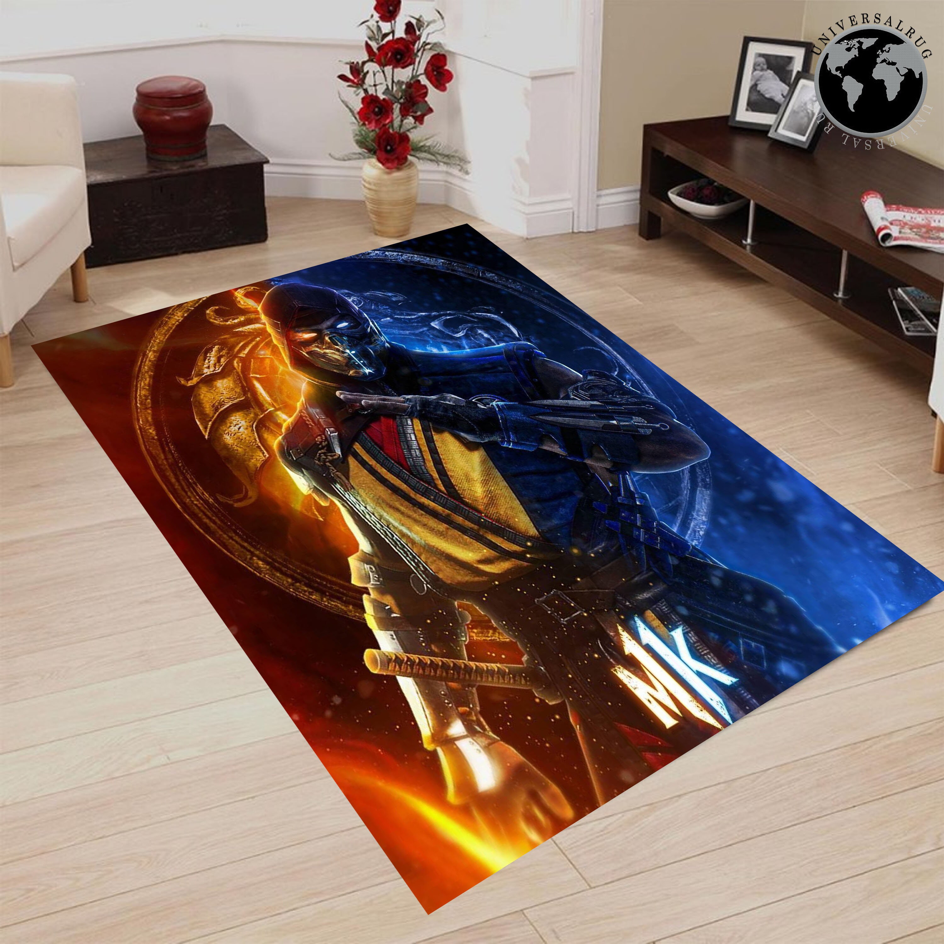Mortal Rug, Scorpion Rug, Ninja Rug, Japanese Theme, Mortal Combat Rug ...