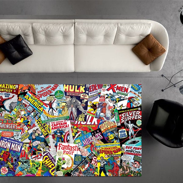 Spiderman Rug Comic - Etsy