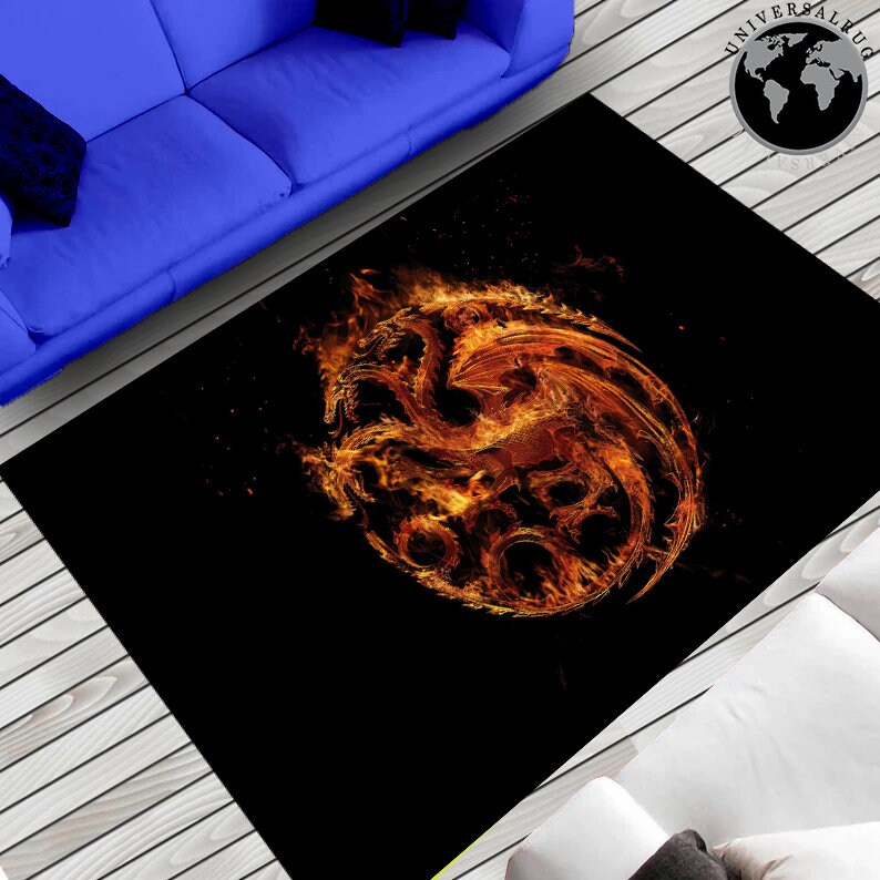 Game of Thrones Themed Rug,dragon War Rugs,game of Thrones Carpet ...
