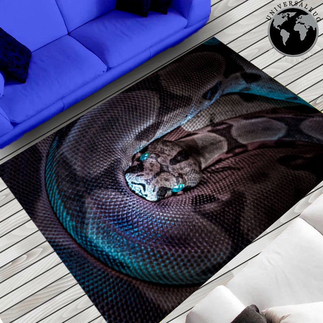 Snake Rug, Snake Patterned Rug, Animal Patterned Rug, Birthday Gift Rug ...