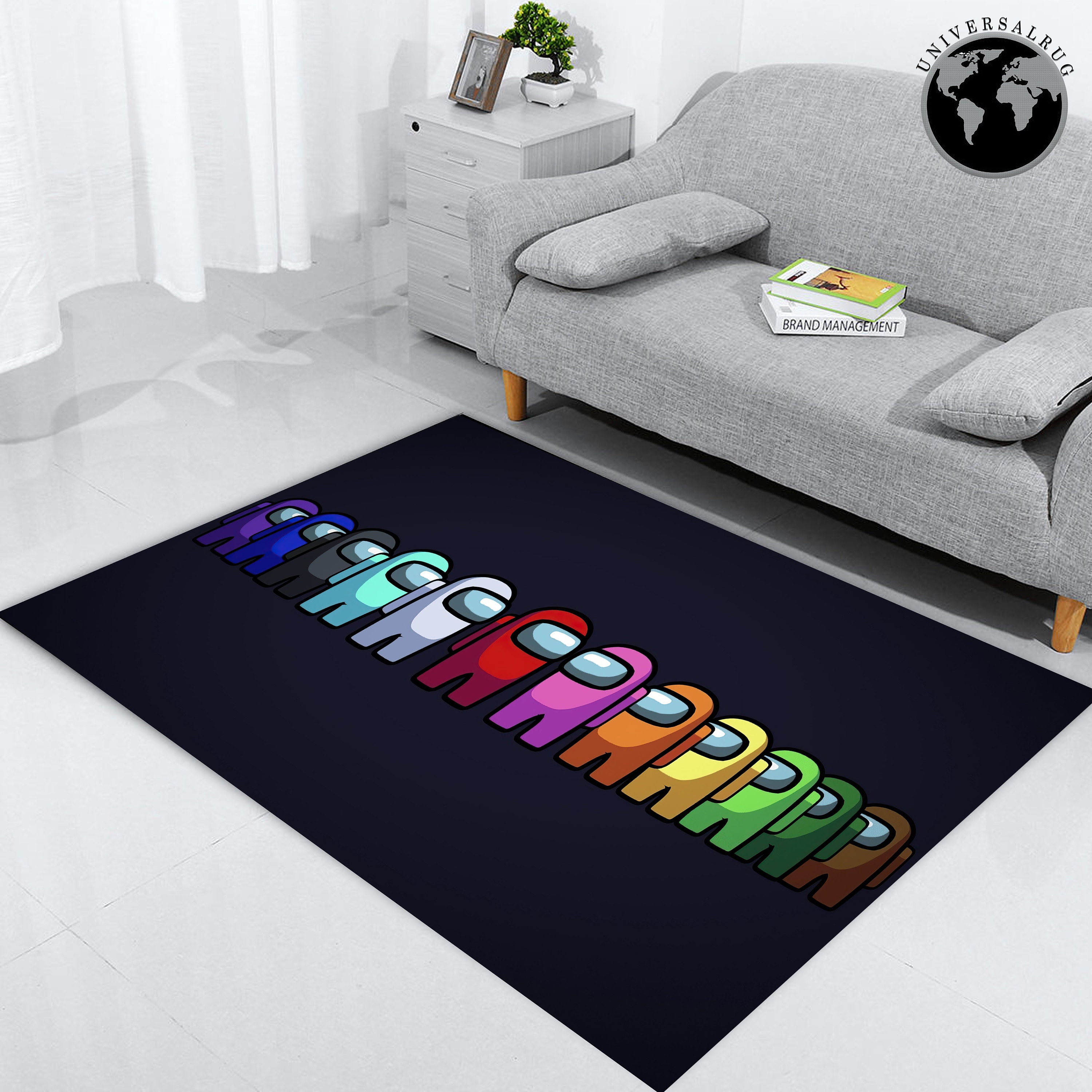 Online Game Patterned Rug,286 Among Us Rug, Among Us Series Rug, Teen ...