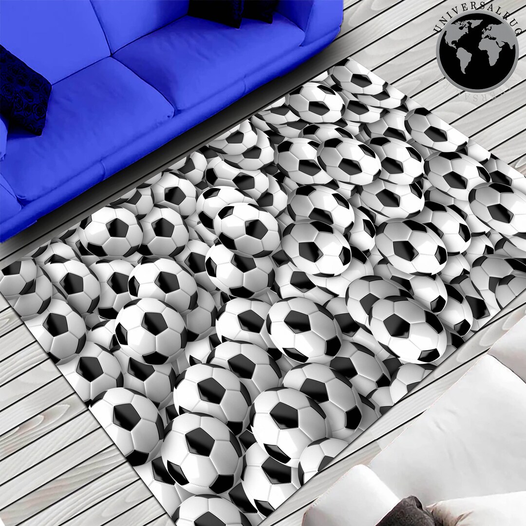 Soccer Rug, Football Rug, Football Ball Rug, Ball Rug, Boys Room Rug ...