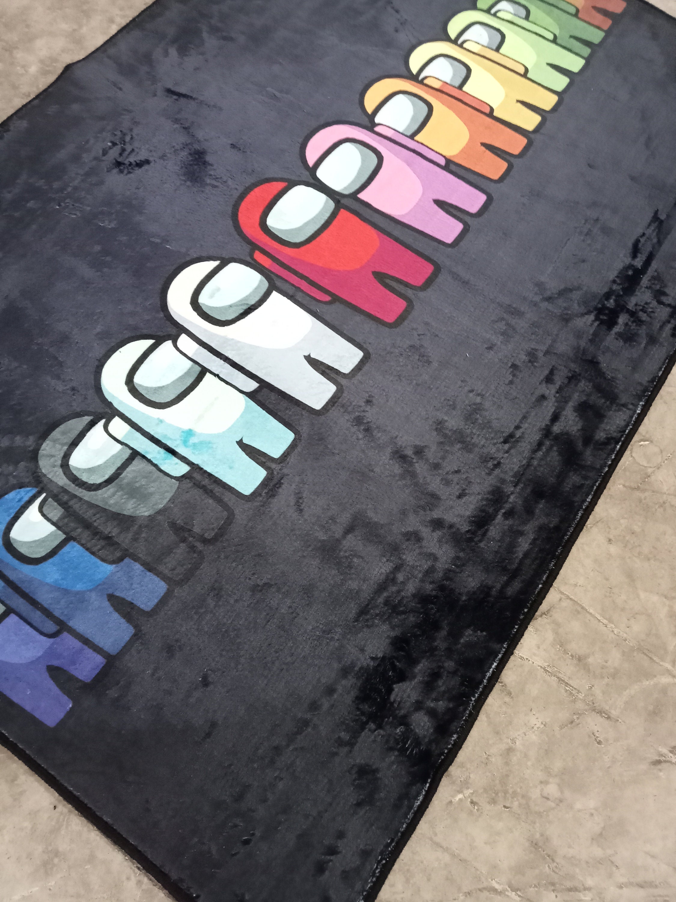 Online Game Patterned Rug,286 Among Us Rug, Among Us Series Rug, Teen ...