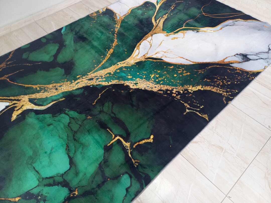 Marble Pattern Rug, Green Marble Rug, White Marble Rug, Marble Rug ...
