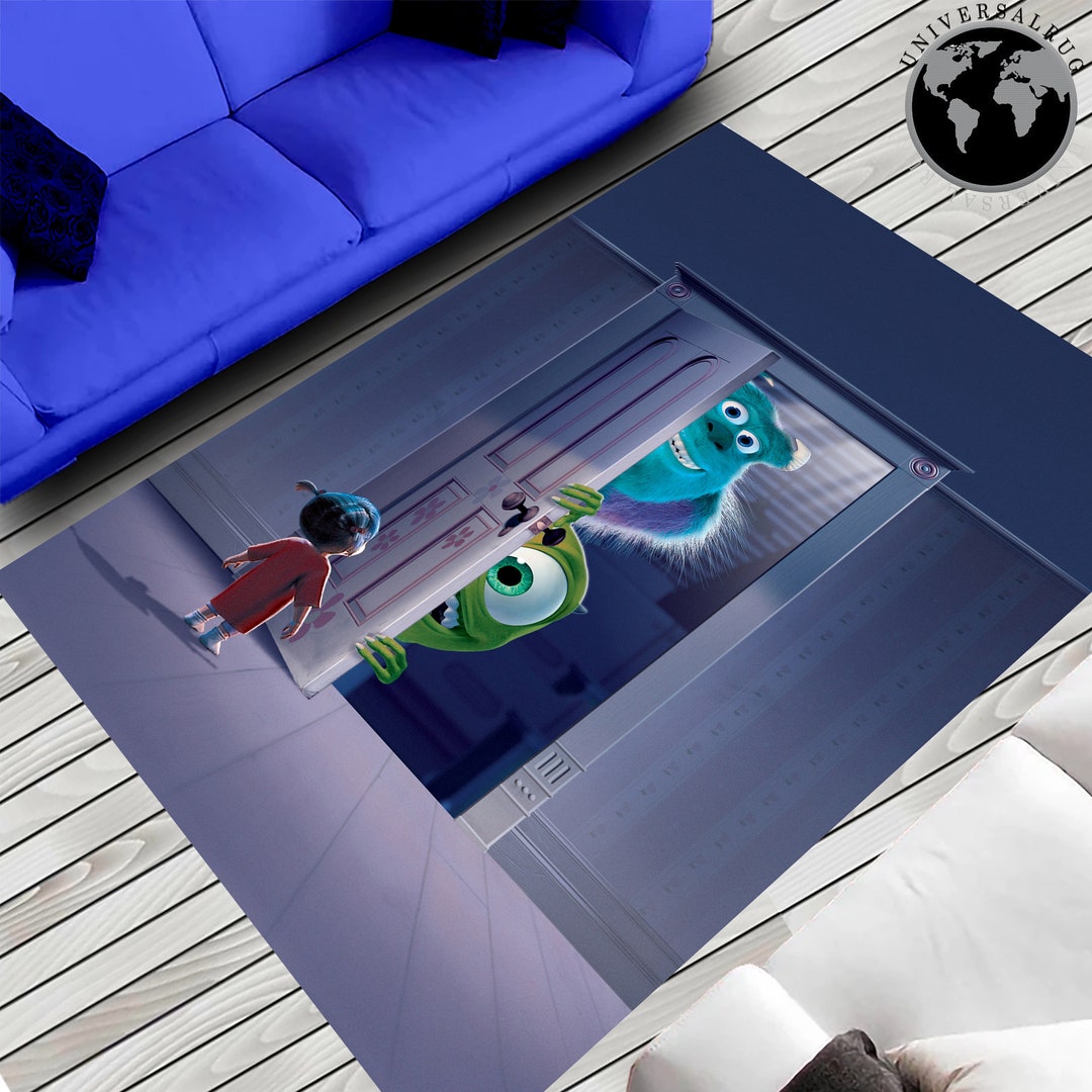 Monster Rug, Cartoon Monster Rug, Cartoon Rug, Cute Monster Rug, Alien ...